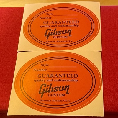 X2 Gibson-Style Interior Guitar Label Paper, Matte Finish RED | eBay