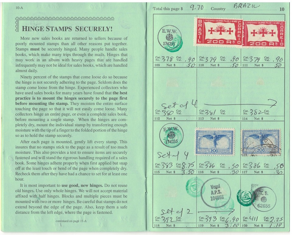 Brazil Classic Stamp Collection in Retired APS Circuit Book ZAYIX ...