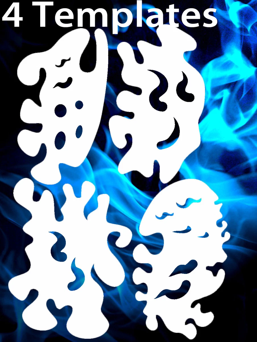 Airbrush Flame Stencils Printable Templates