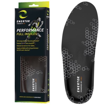 ORTHOTIC INSOLES ENERTOR PERFORMANCE & COMFORT FULL INSOLE D3O Shock ...