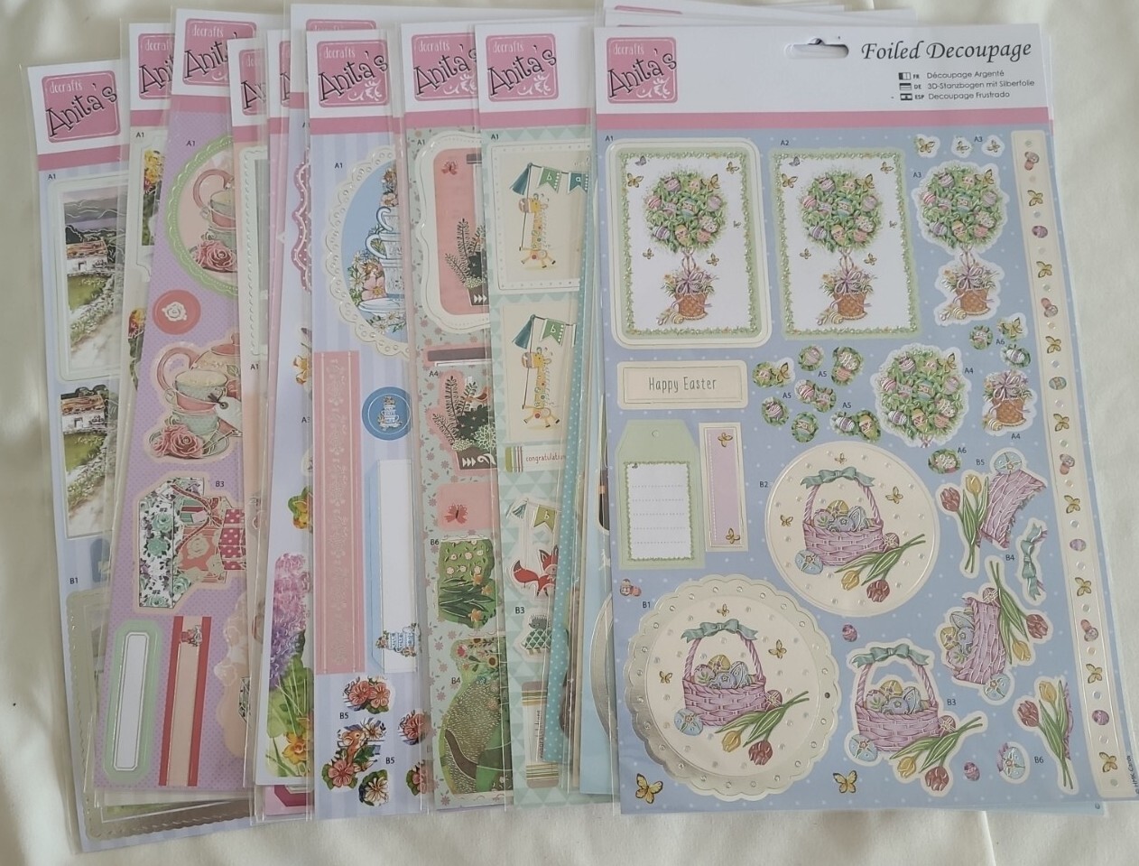 Docrafts Anita's Foiled Decoupage Huge 19 Piece Lot | eBay