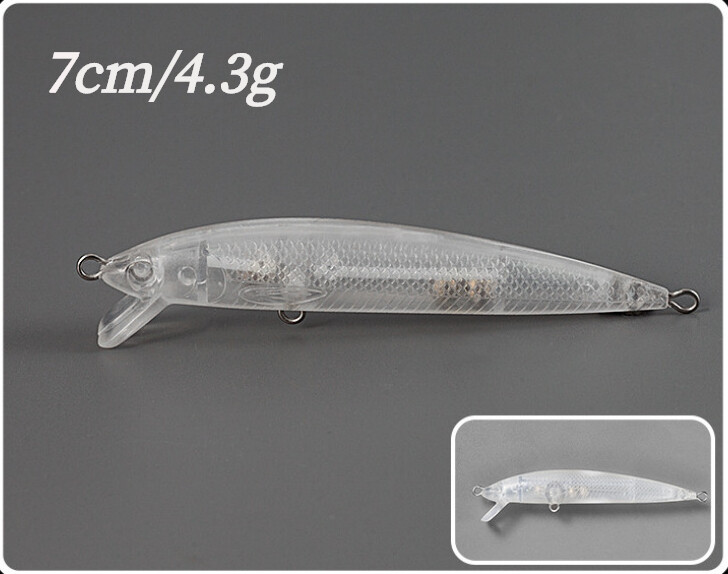 20x Floating Minnow Blanks Unpainted Wobble Body Trout Baits DIY Bass ...