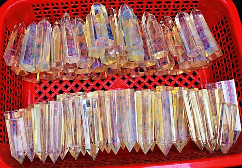 1.1lb (6-9PCS)BEATIFUL YELLOW SMELTING SMELT QUARTZ CRYSTAL POINT WAND ...