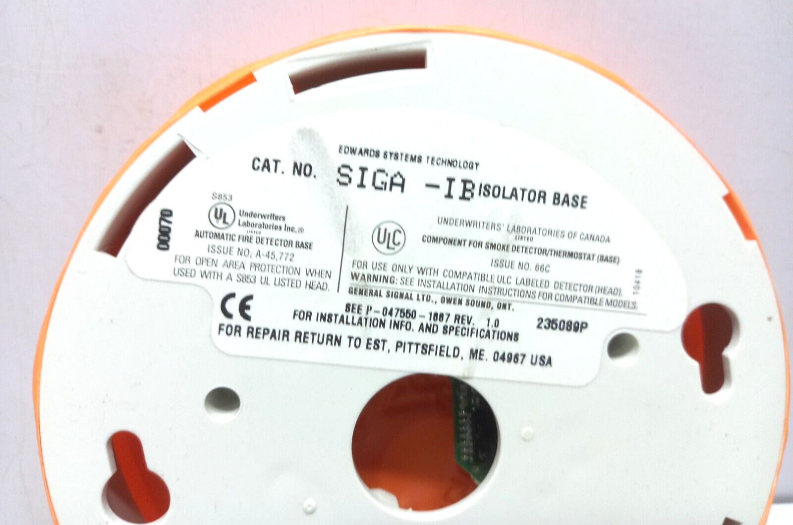 Edwards Systems SIGA-IB Isolator Base | eBay