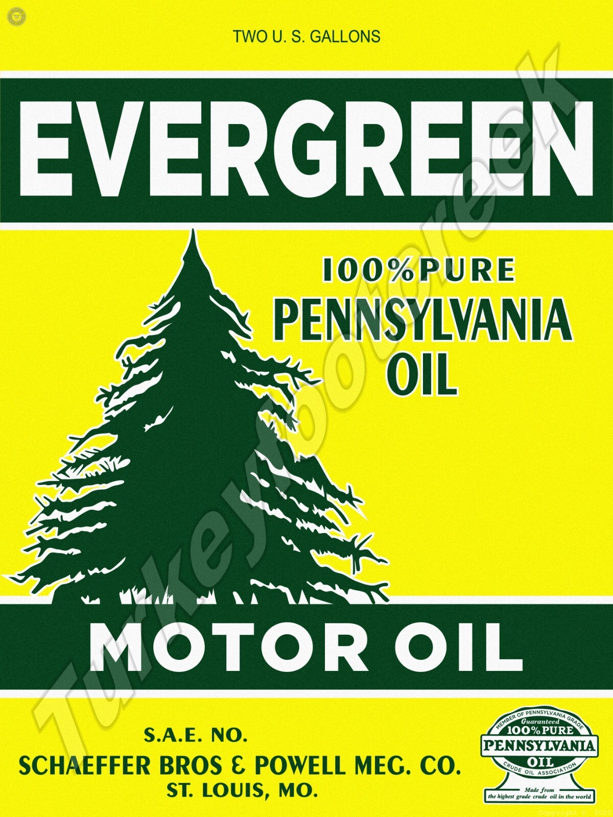 Evergreen Motor Oil Metal Sign 3 Sizes to Choose From | eBay