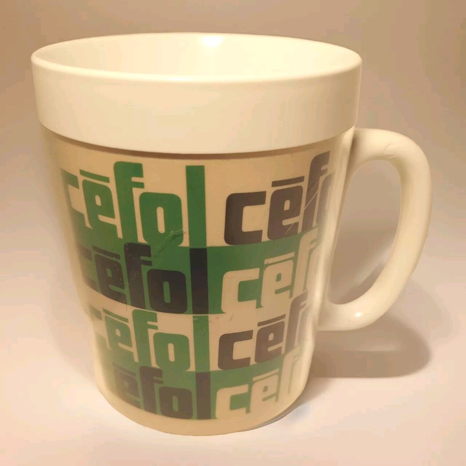 Vintage Pharmaceutical Mug Cefol B-Complex Folic Acid Vitamin E With ...