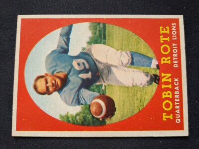 1958 Topps Football Card # 94 Tobin Rote - Detroit Lions (EX) | eBay