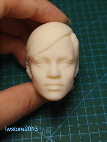 1:6 Head Sculpt Beauty Black Girl Carved For 12" Female Action Figure ...