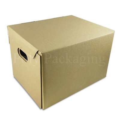 50 x A4 Size OFFICE ARCHIVE BOXES(395x310x255mm) 15x12x9"WITH HANDLES ...