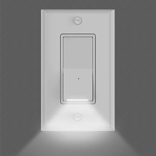 Illuminated Light Switch Single Pole Decorator Wall Light Switches with ...
