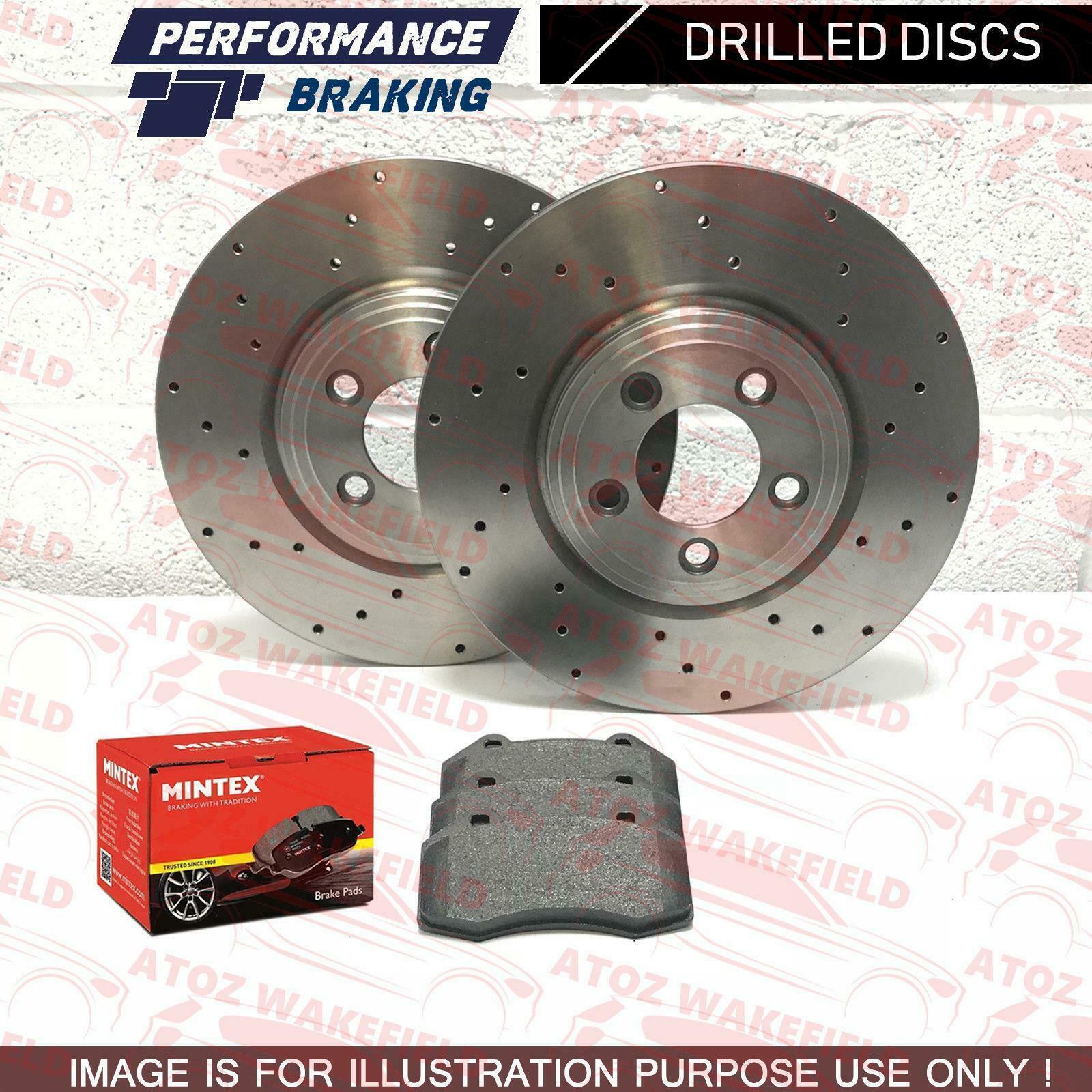 FOR VOLVO C30 T5 FRONT PERFORMANCE DRILLED BRAKE DISCS MINTEX BRAKE ...