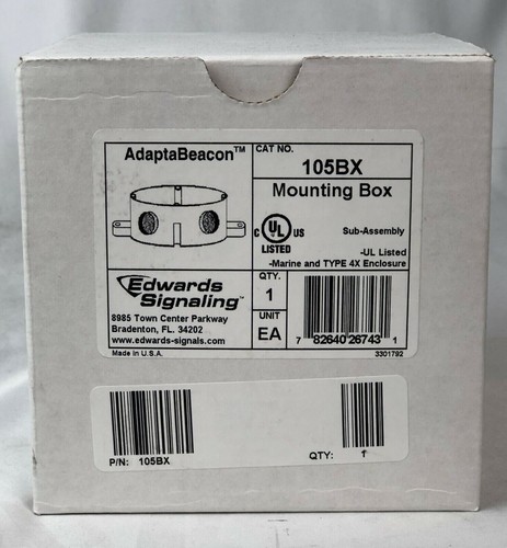 EDWARDS SIGNALING 105BX MOUNTING BOX FOR 105 SERIES | eBay
