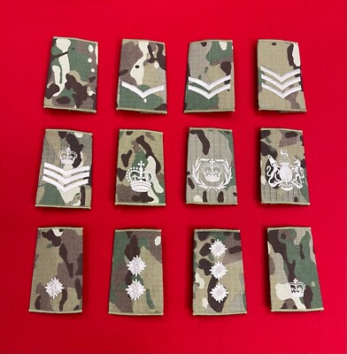 MTP Rank Slides, Ivory Thread Plain Multicam Uniform Combats Army ...