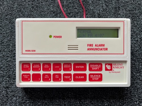 Silent Knight 5230 Fire Alarm LCD Annunciator for 5207 Panel USED ...