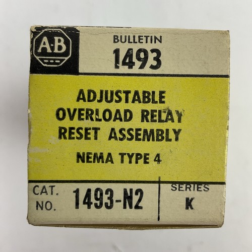 ALLEN BRADLEY 1493-N2 SERIES K ADJUSTABLE OVERLOAD RELAY RESET ASSEMBLY ...