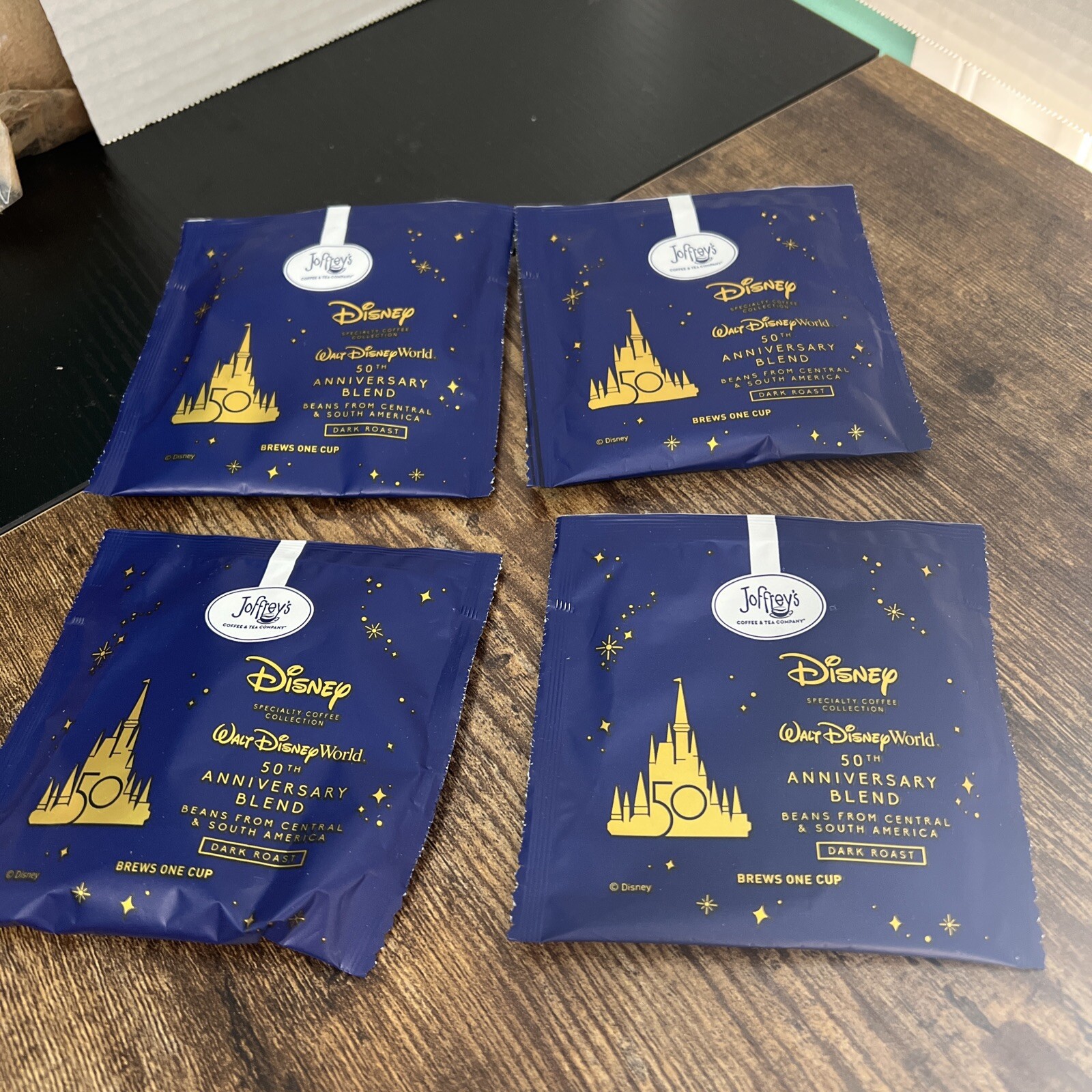 4 Joffrey’s Coffee Disney 50th Anniversary Blend 1 Single Cup Pods Dark ...