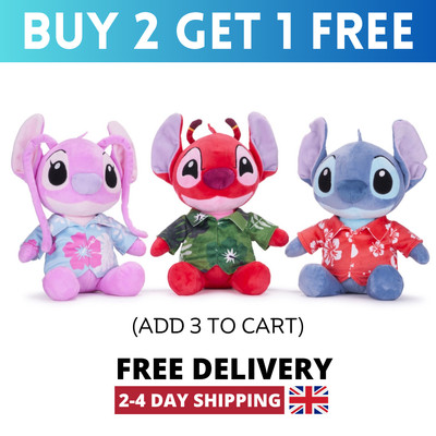 OFFICIAL DISNEY LILO & STITCH PLUSH SOFT TOY TEDDY NEW WITH TAGS UK ...