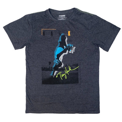 Tony Hawk Skateboarding Handstand Invert Trick Gray Graphic Tshirt - L ...