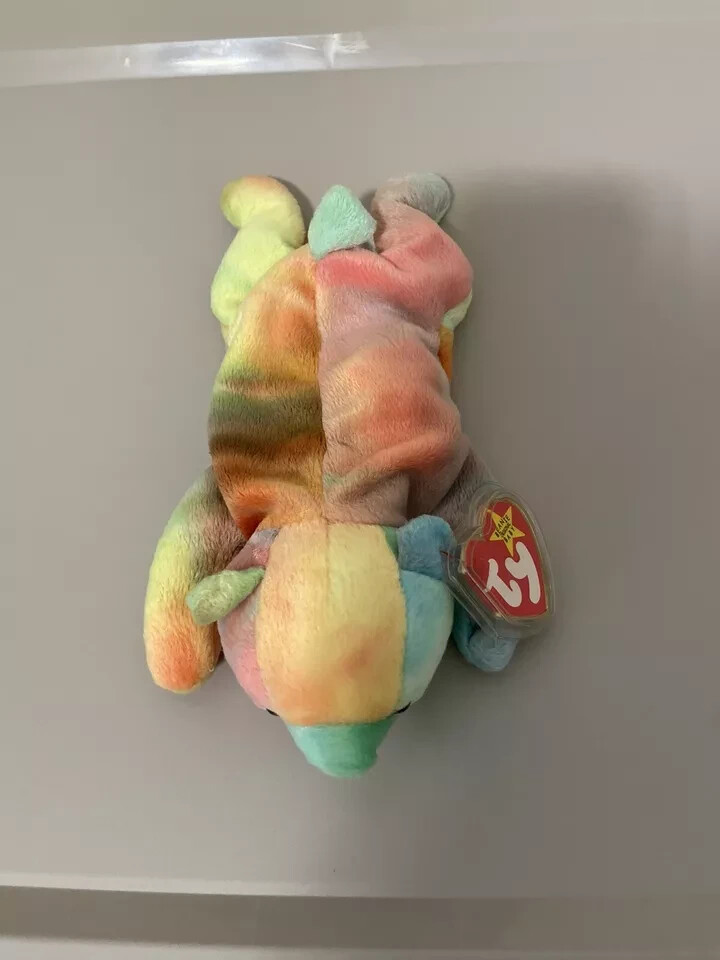 MWMT mint condition vintage Ty Beanie Baby SAMMY the tie-dye bear NEW ...