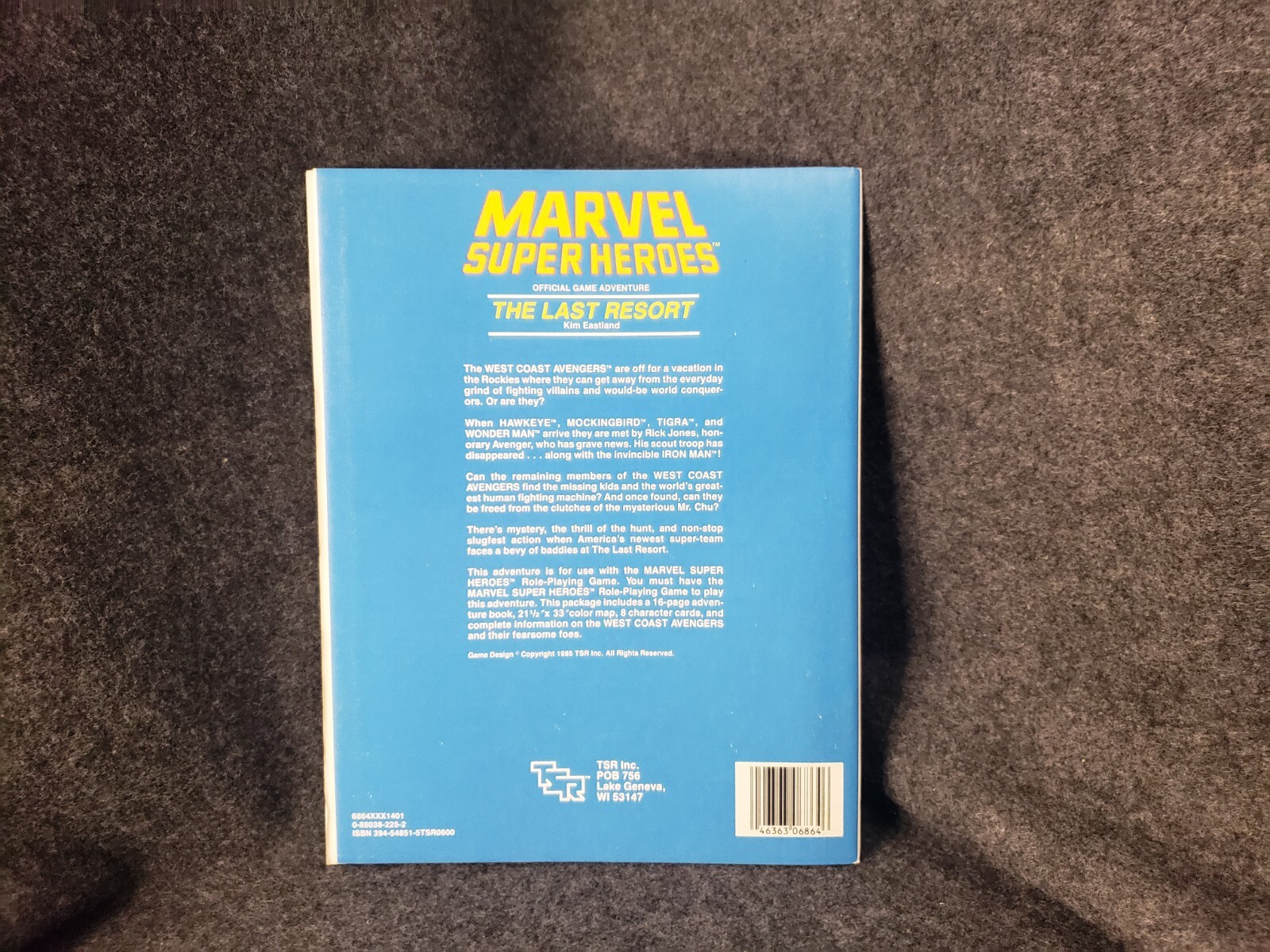 The Last Resort with Map - TSR Marvel Super Heroes Role Playing 6864 ...