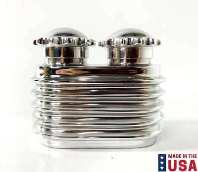 Finned Dual Remote Brake Fluid Reservoir - Custom Hot Rod - Polished | eBay