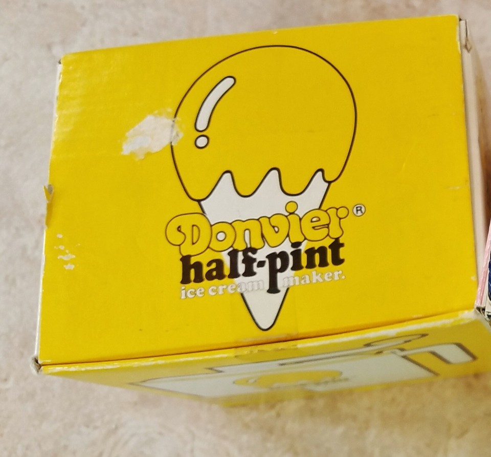 Vintage Donvier Chillfast Manual Ice Cream Makers 1/2 Pint | eBay