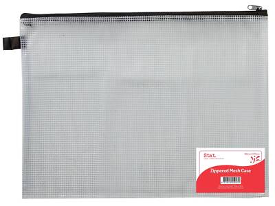 Stat Handy Mesh Pouch Data Case With Zip Closure 360 x 270mm - Large | eBay