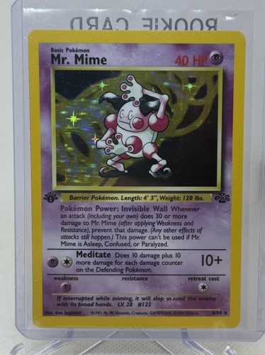 Pokemon TCG 1st Edition Mr. Mime Holo 6/64 Jungle Set Holo Rare | eBay