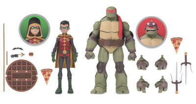 DC Batman Vs Teenage Mutant Ninja Turtles Robin & Raphael Action Figure ...
