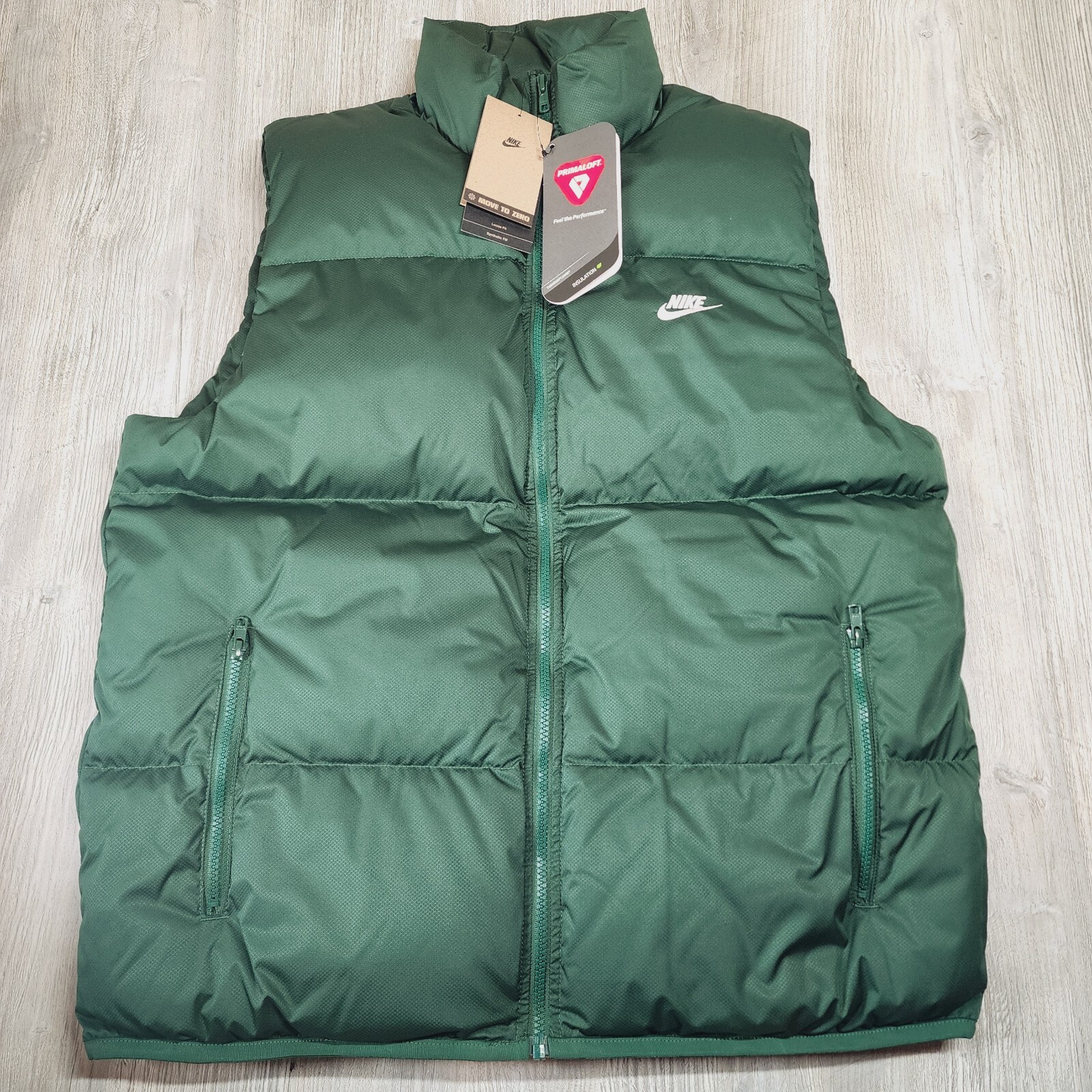Nike Sportswear Primaloft Insulated Puffer Vest Green Mens Size M New ...