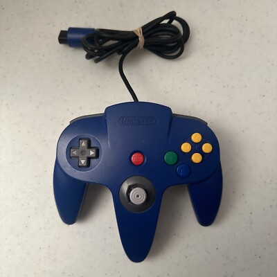 Genuine OEM Nintendo 64 N64 Blue Controller Wired Great Condition | eBay