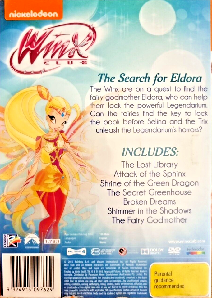 Winx Club Season 6 Vol 2 The Search For Eldora (DVD 2015) Rare OOP ...