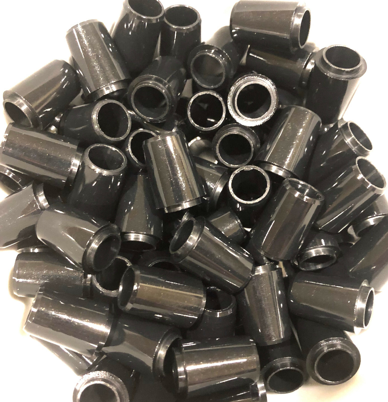 (12) Premium Quality Collared Iron Ferrules Solid Black 0.75" - .355 or ...