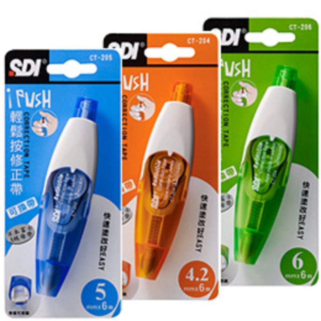 SDI Correction I Push Tapes Retractable Clicker Design White Out Refill ...