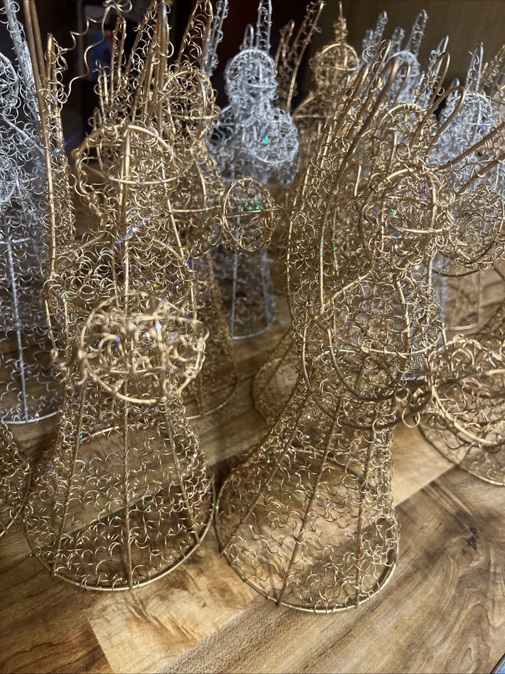 Christmas Angels Set of 12 Gold & Silver 12” Holiday Decor | eBay
