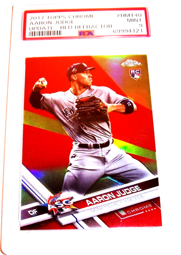 2017 Topps Chrome Aaron Judge Rookie Update-Red Refractor /25 PSA 9 ...