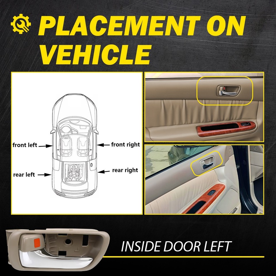 Rear Left Door Inner Pull Handle Insert Mat For 2002 03 04 05 2006 ...