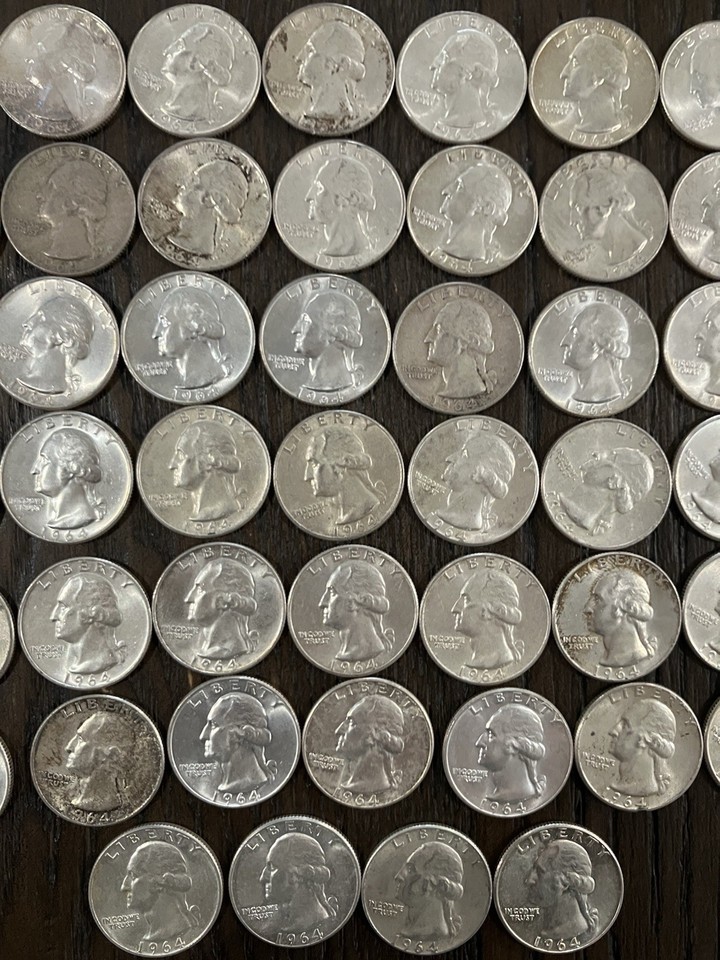 ( 64 ) 90% Silver 1964 Washington Quarters Lot | eBay