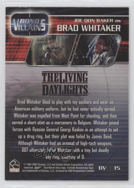 2002 James Bond: 40th Anniversary Bond Villains Joe Don Baker Brad Whitaker ob9 | eBay