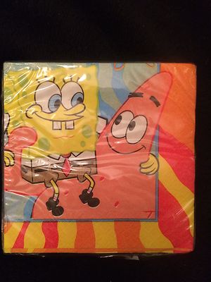 SpongeBob Buddies Beverage Napkins 16ct ~ Birthday Party Supplies | eBay