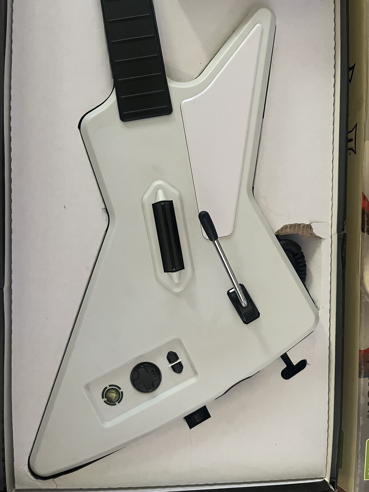 Guitar Hero Xplorer Guitar Xbox 360 Red Octane White Wired Model With ...
