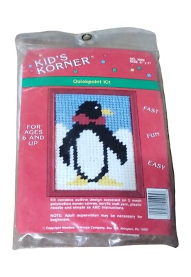 Kid's Korner Quickpoint Kit Penguin No. 1005 5" X 7" | eBay