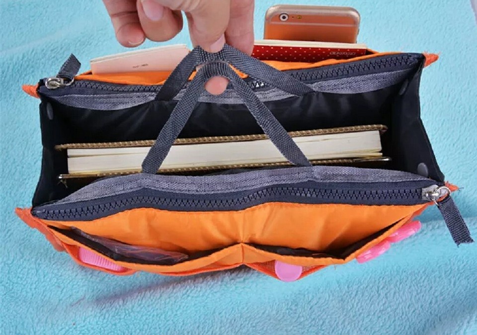 Women’s Travel Handbag Organizer Insert – Multi-Pocket Tote Purse Liner ...