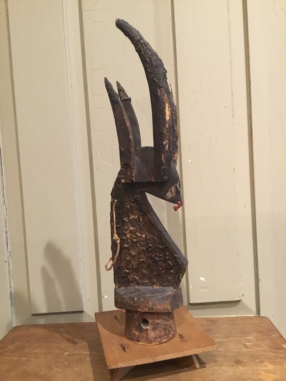 West African Mali Carved Wood Bamana Chi Wara Ci Wara Antelope~Earrings ...