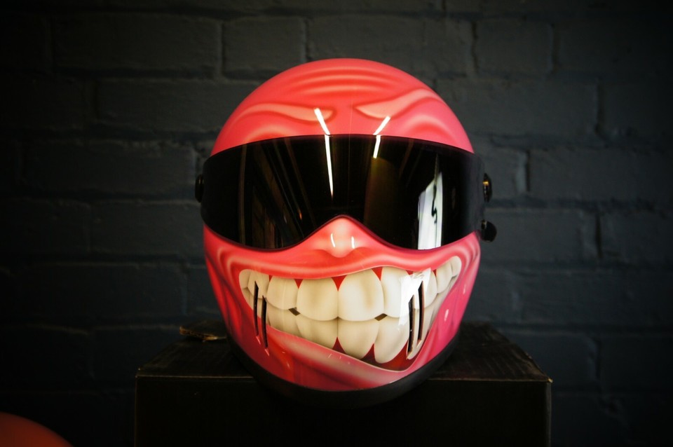 Custom airbrushed/painted Matrix Alpha helmet, Smiley/Grin design ...