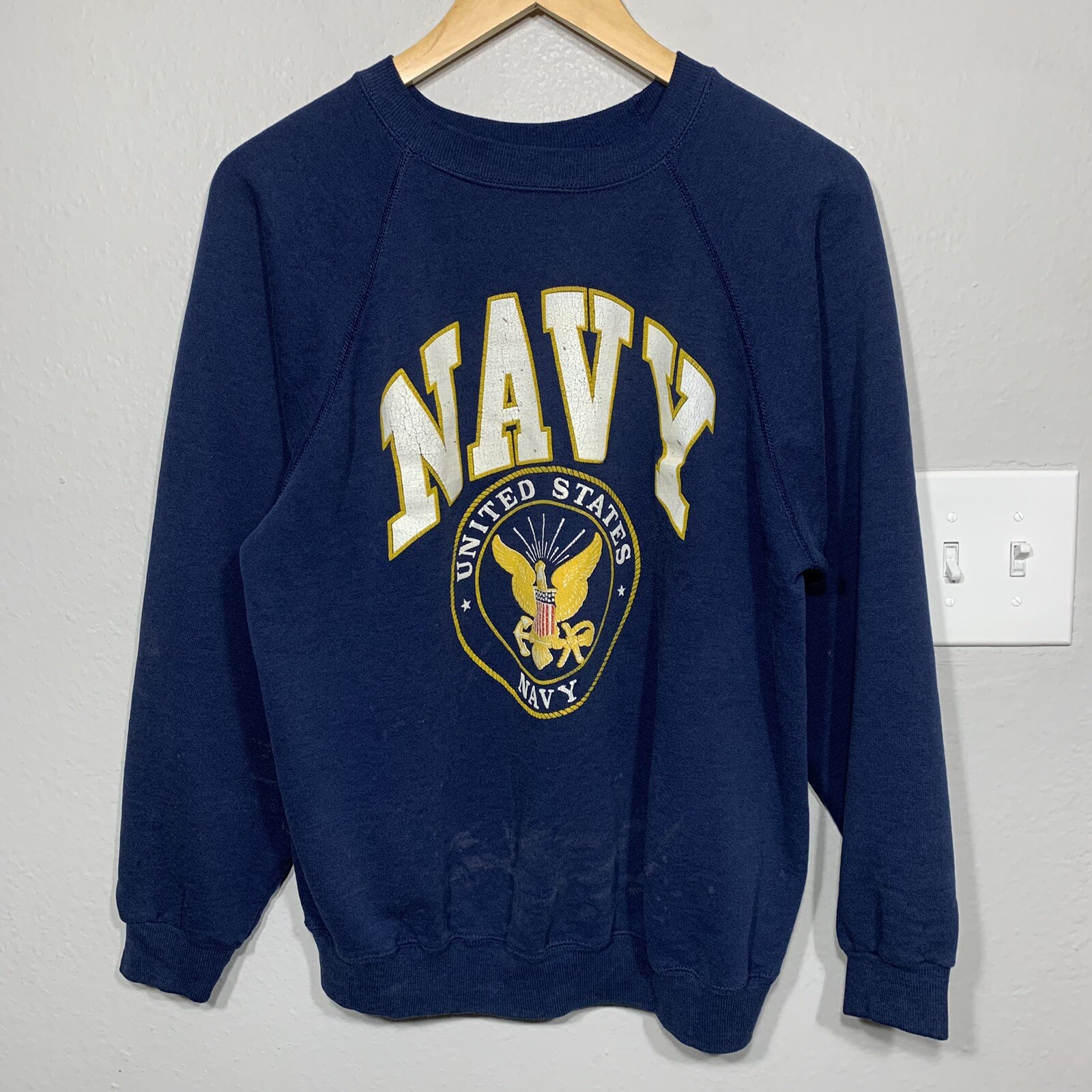 Vintage 80s United States Navy USN Military Hanes Rag… - Gem