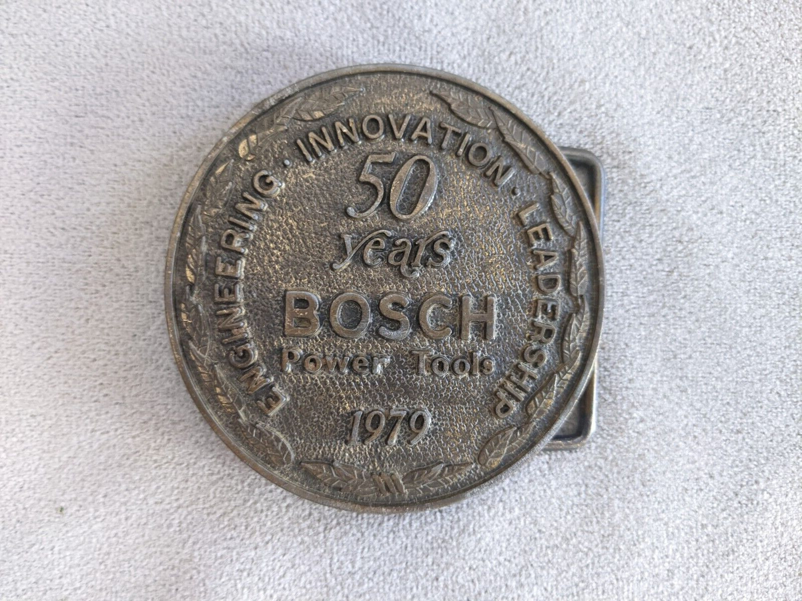 Vintage 50 Years BOSCH Power Tools 1979 Belt Buckle - Gem