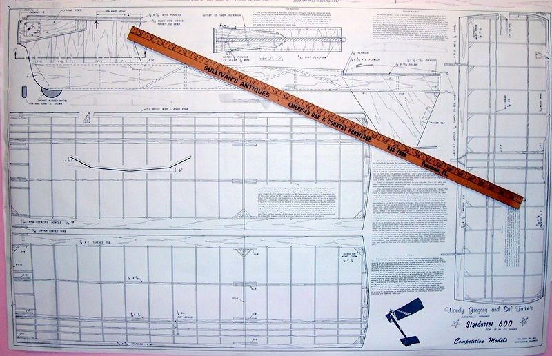 STARDUSTER 600 PLAN + PARTS PATTERNS for Sal's Hi-Thrustline FF Model ...
