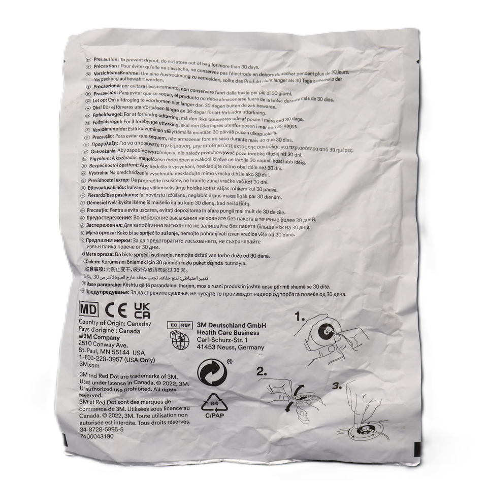 3M-2238 Electrode EKG/ECG Red Dot Cloth Adult 6cm 50 Per Bag by 3M Part ...