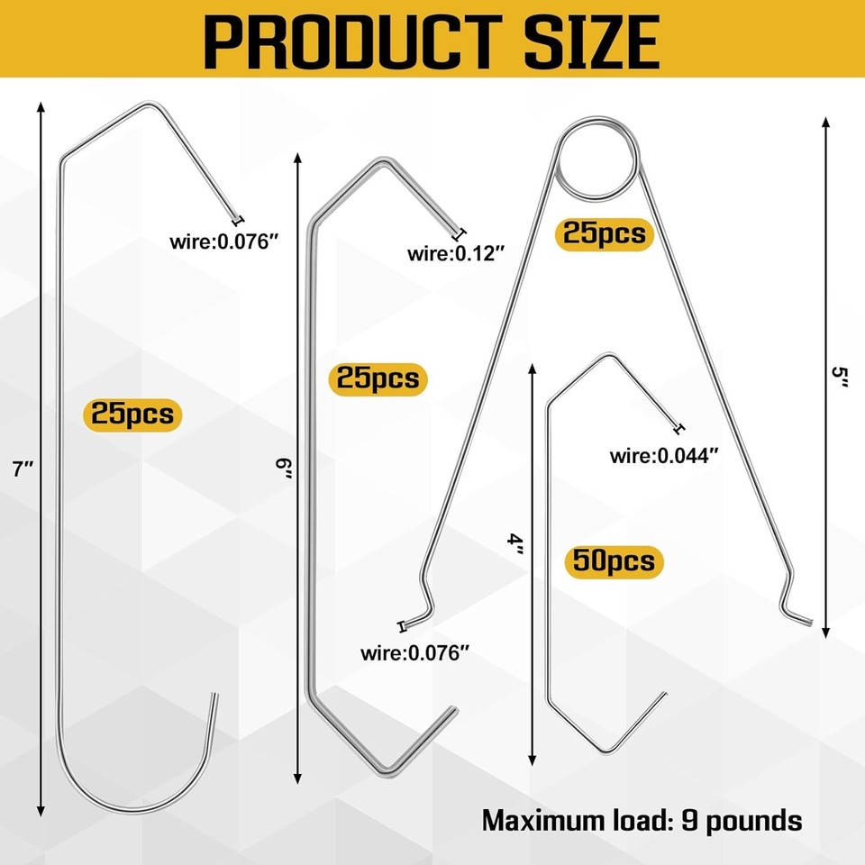 125 Pcs Powder Coating Hooks, Powder Coating Kit for Most Common Scenarios, 4... | eBay